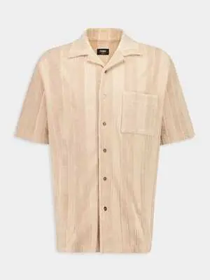 Fendi Terry Jacquard Bowling Shirt - Beige