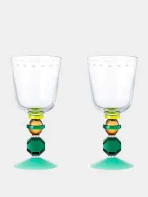 REFLECTIONS COPENHAGEN Set Of 2 Mayfair Short Crystal Glasses - Brown