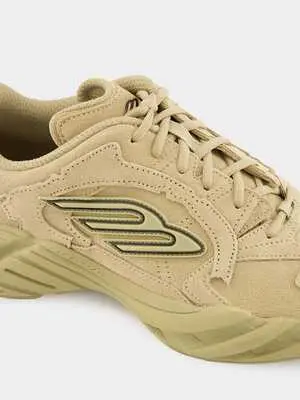 Balenciaga Monday Shoe In Suede Calfskin - Beige
