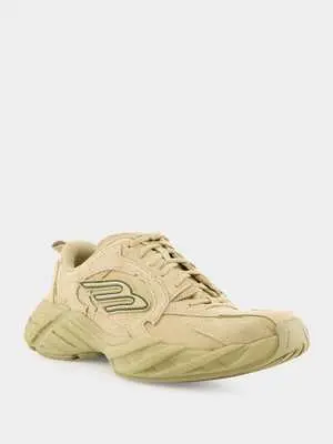 Balenciaga Monday Shoe In Suede Calfskin - Beige