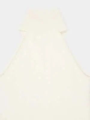 LISA YANG Leya Brushed Cashmere Top - Cream