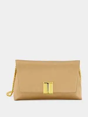 TOM FORD Satin Nobile Mini Bag With Chain Strap Beige