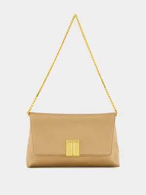 TOM FORD Satin Nobile Mini Bag With Chain Strap - Beige
