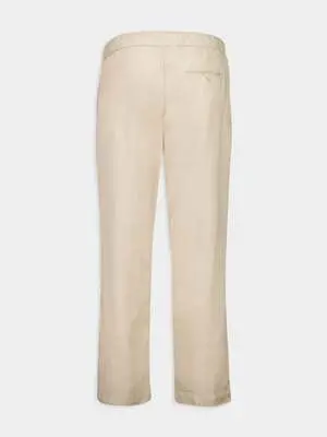Frescobol Carioca Sand Linen-blend Oscar Trousers - Beige