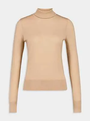 Zimmermann Cashmere Turtleneck Sweater Beige