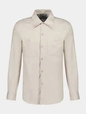 Brunello Cucinelli Light Cotton Button-up Shirt - Beige