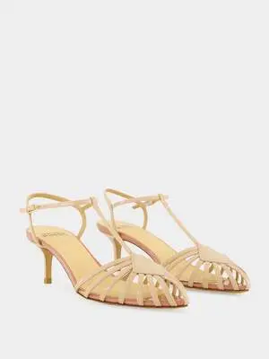 FRANCESCO RUSSO Cage Sandals - Beige