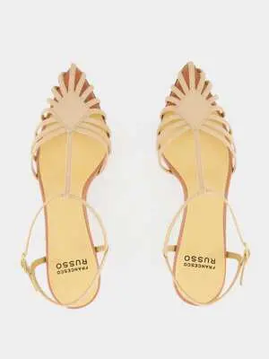 FRANCESCO RUSSO Cage Sandals - Beige
