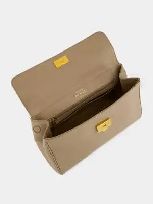 Dolce & Gabbana My Sicily Calfskin Handbag - Beige