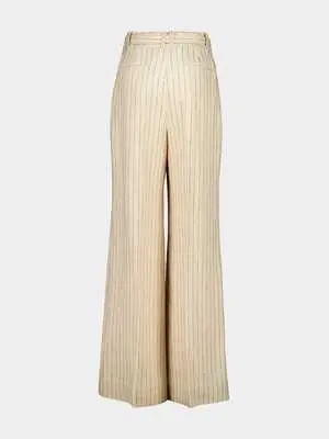 Zimmermann Rebellion Pinstripe Linen Trousers