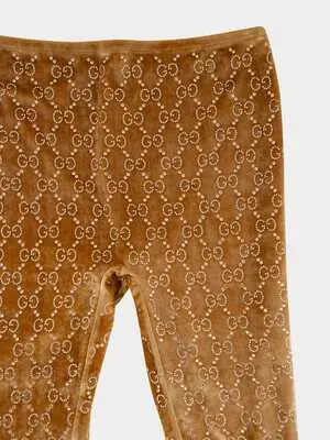 Gucci Gg Velvet Fitted Leggings