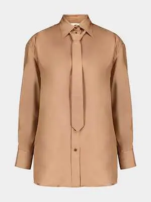 Zimmermann Relaxed Fit Tie Shirt - Beige