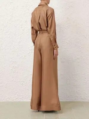 Zimmermann Relaxed Fit Tie Shirt - Beige