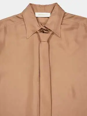 Zimmermann Relaxed Fit Tie Shirt - Beige