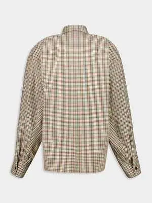 Balenciaga Zip-up Shirt In And Khaki