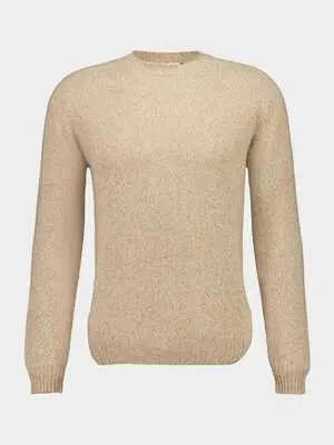 Boglioli Wool-cashmere Crewneck Sweater - Beige