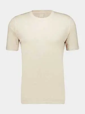 120% Lino Safari Soft Linen T-shirt - Cream