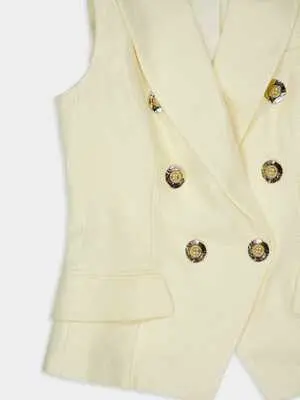 Balmain Sleeveless Tailored Vest - Beige