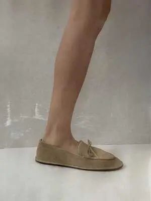 EMME PARSONS Taupe Suede Parker Moccasins - Brown