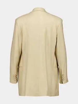 PAULA Frida Deconstructed Twill Blazer - Beige