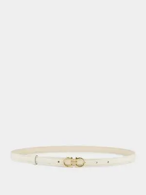 FERRAGAMO Gancini Fixed Belt - Beige