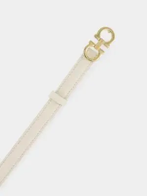 FERRAGAMO Gancini Fixed Belt - Beige