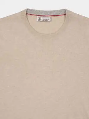 Brunello Cucinelli Cashmere Crew Neck Sweater - Beige