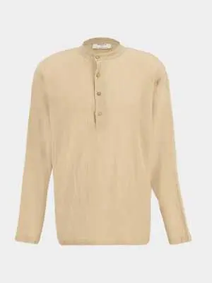 Spiritum Tulum Khaky Gauze Cotton Shirt - Beige
