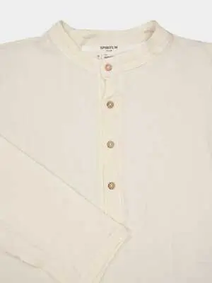Spiritum Tulum Cream Gauze Cotton Shirt