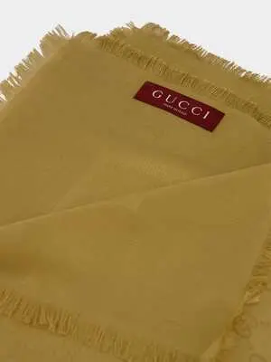 Gucci Gg Jacquard Cotton-silk Shawl