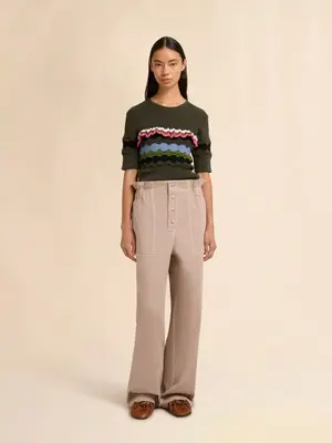 Marni Cotton-nylon Gabardine Paperbag Trousers - Beige