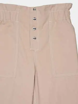 Marni Cotton-nylon Gabardine Paperbag Trousers - Beige
