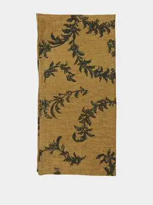 THE HOUSE OF LYRIA Teigne Printed Linen Napkin - Beige
