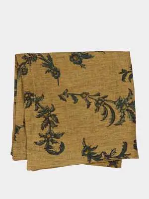 THE HOUSE OF LYRIA Teigne Printed Linen Napkin - Beige