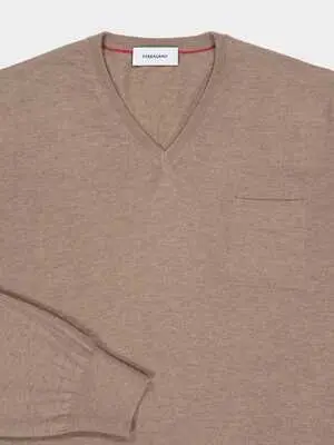 FERRAGAMO Virgin Wool V-neck Sweater