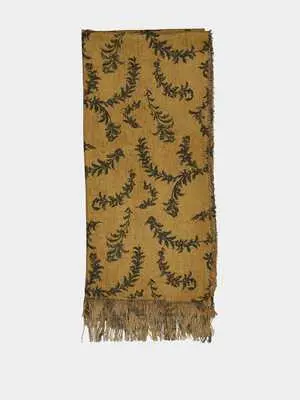 THE HOUSE OF LYRIA Tormento Pattern Linen Tablecloth - Beige