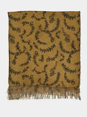 THE HOUSE OF LYRIA Tormento Pattern Linen Tablecloth - Beige