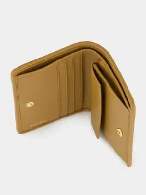 Miu Miu Caramel Matelassé Leather Wallet - Beige