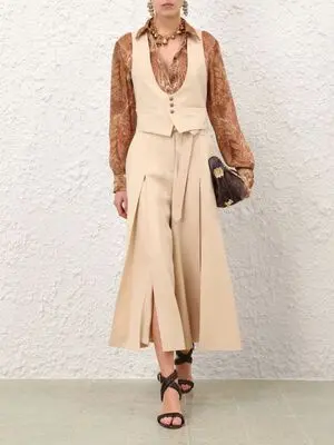 Zimmermann Hypnotic Wool Culottes - Cream