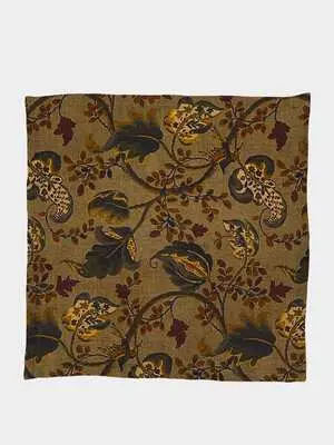 THE HOUSE OF LYRIA Nicone Floral Linen Napkin - Beige