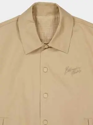Balmain Cotton Canvas Bomber Jacket - Beige