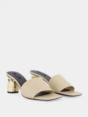 Givenchy Tape Heeled Mules - Beige