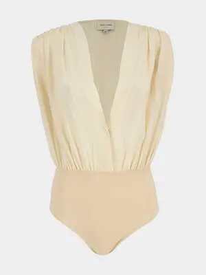 Zeus+dione Voidra Textured Bodysuit - Beige
