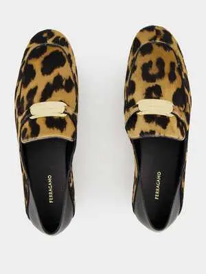 FERRAGAMO Elaine Leopard-print Loafers - Animal Print