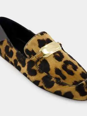FERRAGAMO Elaine Leopard-print Loafers - Animal Print