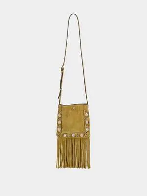 Valentino Garavani Havana Nellcôte Suede Shoulder Bag - Beige