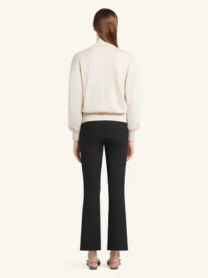 COURREGES Merino Wool Mockneck Sweater - Beige
