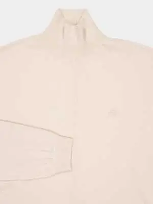 COURREGES Merino Wool Mockneck Sweater - Beige