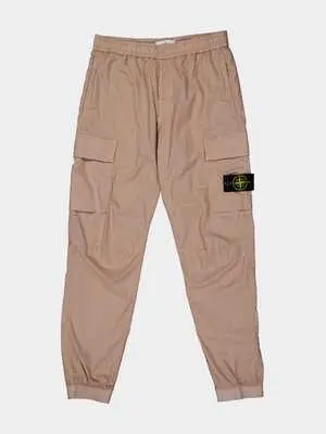Stone Island Stretch Cotton Cargo Trousers - Beige