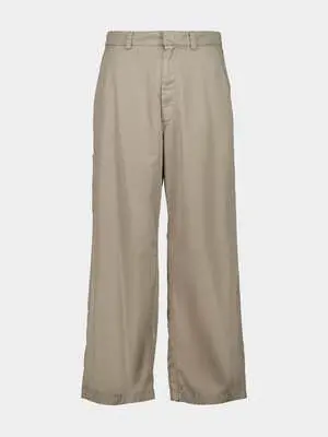Balenciaga Cotton Twill Workwear Pants - Beige